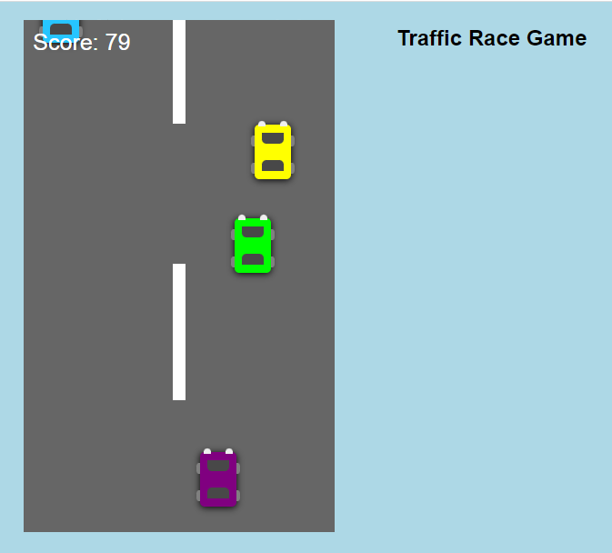 Traffic Race Game In Jquery Free Source Code Sourcecodester